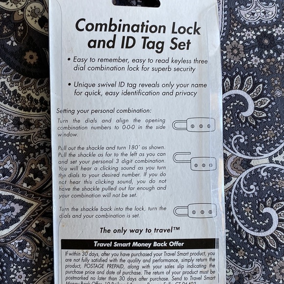 travel smart | Storage & Organization | Combo Lock And Id Tag Set ...